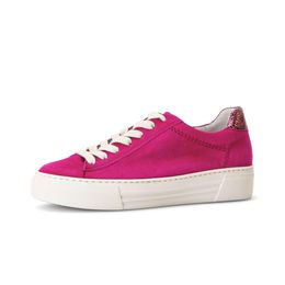 Gabor Damen Sneaker "Sneaker low Materialmix Leder/Lederimitat", Gr. 38pink, Schuhe