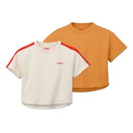 Tchibo - 2 Cropped-T-Shirts - M&auml;dchen - Gr. 158/164 - orange