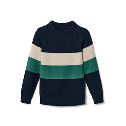 Tchibo - Strickpullover - Kinder - Gr. 98/104 - dunkelblau/gestreift