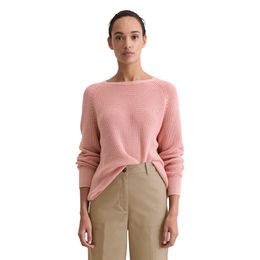 Marc O'Polo MARC O'POLO Damen Rundhalspullover "aus Heavy-Weight-Organic-Cotton"natural rose, Gr. XXL, unifarben, Obermaterial: 100% Baumwolle, Pullover