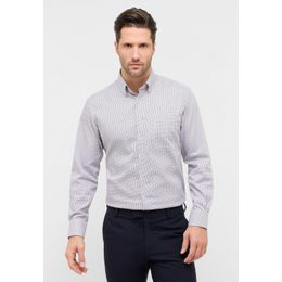 Langarmhemd Eterna "MODERN FIT", Herren, Gr. 42, Normalgr&ouml;&szlig;en, navy, Twill, 100% Baumwolle, tailliert, Manschette, Hemden, NON IRON (b&uuml;gelfrei)