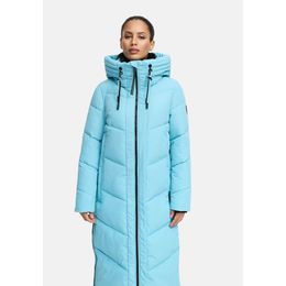 Winterjacke Marikoo "Nadaree XVI", Damen, Gr. M, sky blau, Obermaterial: 100% Polyester; Futter: 100% Polyester; Wattierung: 100% Polyester; &Auml;rmelfutter: 100% Polyester, Jacken Winterjacke, Stepp Mantel mit gro&szlig;er Kapuze