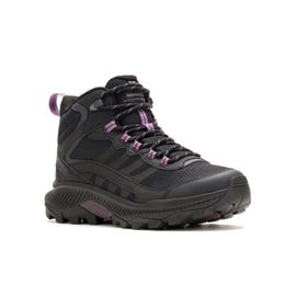 Wanderschuh Merrell "SPEED STRIKE 2 MID GORE-TEX", Damen, Gr. 37, schwarz, Synthetik, Schuhe Wanderschuh, wasserdicht
