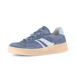 Gabor Damen Sneaker "Sneaker low Materialmix Leder", Gr. 40blau, Schuhe