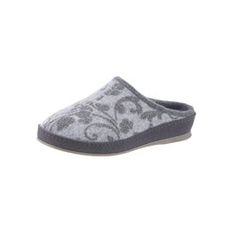 Pantoffel Schawos, Damen, Gr. 38, grau (grau, bedruckt), Textil, Schuhe