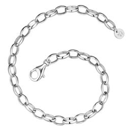 Glanzst&uuml;cke M&uuml;nchen Charm-Armband GLANZST&Uuml;CKE M&Uuml;NCHEN "GSM2165" Gr. 17, silber, Armb&auml;nder, Damen, 17, Silber 925 (Sterlingsilber), Charm-Armband, aus Sterling Silber