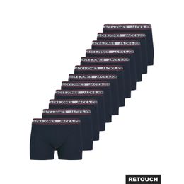 Jack & Jones Trunk JACK & JONES "JACSOLID Stretchkomfort, elastisch, bequem mit sportlichem Look", Herren, Gr. XS, 12 Stk., navy blazer pack:x12 navy, Jersey, Obermaterial: 95% Baumwolle, 5% Elasthan, unifarben, Unterhosen, bedruckt, modisch, eng anliegend, Baumwollmischung, B&uuml;ndchen