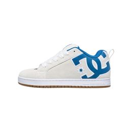 Sneaker DC Shoes "Court Graffik", Damen, Gr. 7,5(40), wei&szlig; (off, wei&szlig;, grau), 57.05% Leder, 28.2% Synthetikmaterial, 13.87% Polyester, 0.88% Textil, Schuhe Sneaker