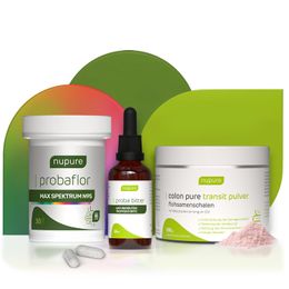 nupure Komplettset f&uuml;r optimale Darmgesundheit - Unterst&uuml;tze deine Verdauung, bring dein Mikrobiom ins Gleichgewicht & f&ouml;rdere die nat&uuml;rliche Darmgesundheit