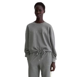 Marc O'Polo Sweatshirt MARC O'POLO "aus Organic Cotton", Damen, Gr. L, warm granite melange, Obermaterial: 100% Baumwolle, unifarben, relaxed fit, Rundhals, Rippb&uuml;ndchen, Sweatshirts Sweatshirt