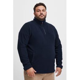 Cardigan Blend "BHFlint Big & Tall", Herren, Gr. 5XL, marineblaus, Fleece, 100% Polyester, unifarben, regular fit, gerader Abschluss, Strickjacken, Gem&uuml;tliche Fleecejacke in gro&szlig;en Gr&ouml;&szlig;en