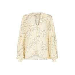 Lily & Lionel Hemdbluse LILY AND LIONEL "Rosetti Billowy Sleeves Floral Print Blouse Damen", Damen, Gr. 42, cream, 63% Viskose, 37% Lyocell, Blusen Hemdbluse
