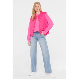 Steppweste SENSES.THE LABEL, Damen, Gr. L/XL, rosa (vivid pink), Material: 100% Polyester, Futter: 100% Polyester, F&uuml;llung: 100% Polyester, Rautenmuster, oversize normal, Westen Steppweste, mit Innentasche