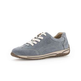 Sneaker Gabor "Sneaker low Rauleder", Damen, Gr. 36, blau, Schuhe Sneaker