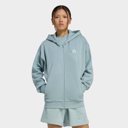 Kapuzensweatshirt adidas Sportswear "W ALL SZN FZ HD", Damen, Gr. L, wosa, Obermaterial: 70% Baumwolle, 30% Polyester, Sweatshirts