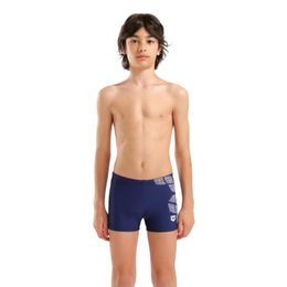Badehose arena "B arena KIKKO SWIM SHORT", Jungen, Gr. 128 (122), N-Gr, navy, wei&szlig;, Obermaterial: 80% Polyamid, 20% Elasthan, Badehosen Badehose