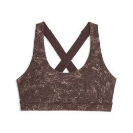 Puma Damen Sport-BH "CLOUDSPUN Sport-BH mit Print Damen", Gr. Lchocolate braun, Obermaterial: 85% Polyester, 15% Elasthan; Innenfl&auml;che der