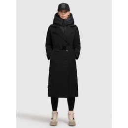 Khujo Damen Trenchcoat "ELENA"schwarz, Gr. S, unifarben, 100% Polyester, M&auml;ntel