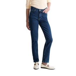 Marc O'Polo Regular-fit-Jeans MARC O'POLO DENIM "aus weichem Organic-Cotton-Lyocell-Stretch", Damen, Gr. 32, L&auml;nge 32, dunkelblau, Obermaterial: 60% Baumwolle, 39% Lyocell, 1% Elasthan, unifarben, regular fit normal, Jeans