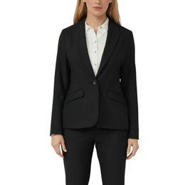 Damen Jackenblazerschwarz, Gr. 42, s.Oliver BLACK LABEL, unifarben, Web, Obermaterial: 62% Polyester, 33% Viskose, 5% Elasthan. Futter: 100%