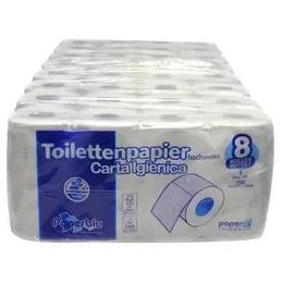 Paperdi Paperblu Toilettenpapier Kleinrolle, 3-lagig, 250 Blatt 1 Pack = 64 Rollen