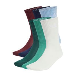 adidas originals Socks 'Trefoil 6 Pairs' female Blue, Green, Red, White size 31-33