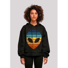 Sweatshirt F4NT4STIC "Alien Sonnenuntergang Retro", Damen, Gr. 4XL, schwarz, Obermaterial: 100% Baumwolle, oversize, ohne B&uuml;ndchen, Sweatshirts Sweatshirt, Premium Qualit&auml;t