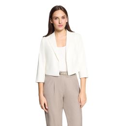 Jackenblazer Betty Barclay "Damen mit 3/4 Arm", Damen, Gr. 46, wei&szlig; (rohwei&szlig;), Obermaterial: 86% Polyester, 14% Elasthan; Futter: 100% Polyester, Basic, normal kurz, Blazer, Material