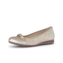 Gabor Damen Ballerina "Eleganter Ballerina Rauleder", Gr. 44beige, Schuhe
