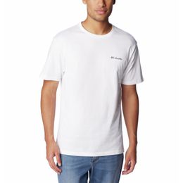 T-Shirt Columbia "CSC BASIC LOGO SHORT SLEEVE", Herren, Gr. L, wei&szlig;, lc cs, Obermaterial: 60% Baumwolle, 40% Polyester, Shirts T-Shirt