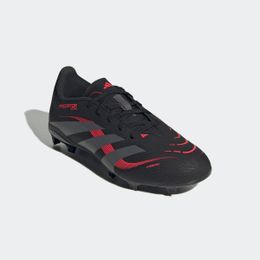 Fu&szlig;ballschuh adidas Performance "PREDATOR LEAGUE KIDS FG/MG", M&auml;dchen, Gr. 30, schwarz (core schwarz, grau four, lucid rot), Synthetik, Schuhe Fu&szlig;ballschuh, f&uuml;r Rasenpl&auml;tze, f&uuml;r Kinder & Jugendliche