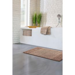 Badematte Grund Gr. 3, grau (taupe), rechteckig (70cm x 120cm ), 1 Stk., Badematten, Badematte