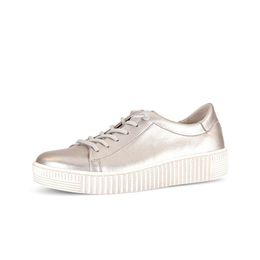 Gabor Damen Sneaker "Sneaker low Effektleder", Gr. 38gold, Schuhe