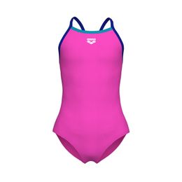 Badeanzug arena "GIRL'S arena SWIMSUIT LIGHT DROP SOLID f&uuml;r M&auml;dchen", M&auml;dchen, Gr. 152 (146), N-Gr, shocking pink, neon blau, eyeblush, Obermaterial: 82% Polyester, 18% Elasthan, Badeanz&uuml;ge Badeanzug