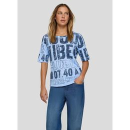 Print-Shirt Rabe "T-Shirt", Damen, Gr. 46, hellblau, 100%Baumwolle, gerade, Shirts