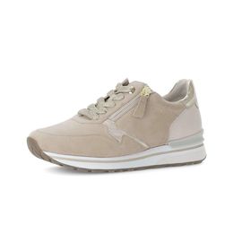 Gabor Damen Sneaker "Sneaker low Materialmix Leder", Gr. 36beige, Schuhe