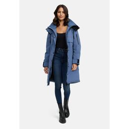 Winterjacke Marikoo "Anoukaa", Damen, Gr. S, dusty blau, Obermaterial: 100% Polyester; Futter: 100% Polyester; Wattierung: 100% Polyester; &Auml;rmelfutter: 100% Polyester, Jacken Winterjacke, langer Parka mit abnehmbarer Kapuze, Topseller