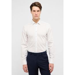 Langarmhemd Eterna "SLIM FIT", Herren, Gr. 38, Normalgr&ouml;&szlig;en, blau, Twill, 100% Baumwolle, schmal, Manschette, Hemden, NON IRON (b&uuml;gelfrei)