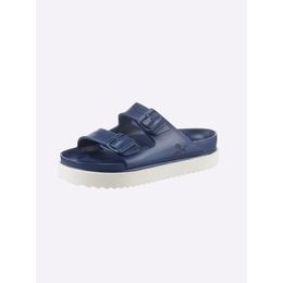 Pantolette Heine, Damen, Gr. 39, blau (marine), Synthetik, Schuhe Pantolette