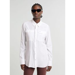 G-Star Raw Langarmshirt G-STAR "Slim Pocket Hemd", Damen, Gr. XS, brilliant wei&szlig;, Obermaterial: 100% Modal, Shirts Langarmshirt