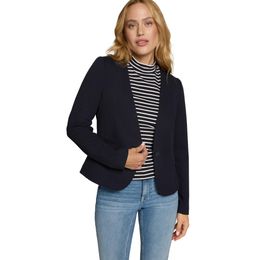 Jackenblazer Zero "Damen mit Paspeltaschen", Damen, Gr. 34, hydrangea, Stoff, Obermaterial: 75% Polyester, 21% Viskose, 4% Elasthan, unifarben, figurbetont normal, V-Ausschnitt, eng, Blazer, Plain/ohne Details