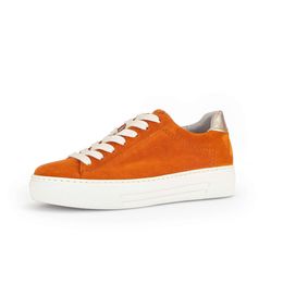 Gabor Damen Sneaker "Sneaker low Materialmix Leder", Gr. 38orange, Schuhe
