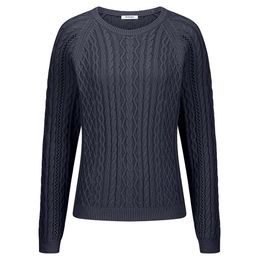 Peter Hahn - Rundhals-Pullover, blau, Gr. 52 / XXL - Baumwolle
