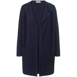 Peter Hahn - Long-Strickjacke aus 100% SUPIMA -Baumwolle, blau, Gr. 36 / S - Baumwolle
