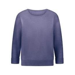 Peter Hahn - Rundhals-Pullover mit 3/4-Arm, lila, Gr. 40 / M - Seide