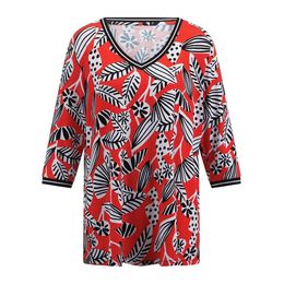 Emilia Lay - V-Shirt mit 3/4-Arm, rot, Gr. 42 / M