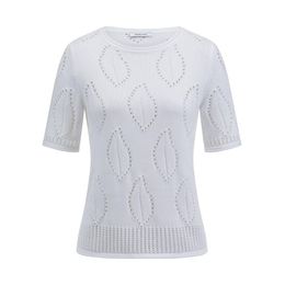 Peter Hahn - Rundhals-Pullover, weiss, Gr. 46 / L - Baumwolle
