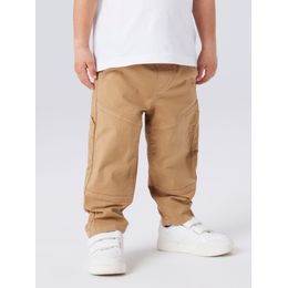 name it Jungen Cargohose "NMMBEN TAP TWI PANT CARP 5722-FG NOOS"kelp, Gr. 98, unifarben, washed, Twill, Obermaterial: 97% Baumwolle, 3% Elasthan,