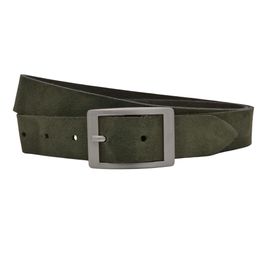 Lederg&uuml;rtel AnnaMatoni "AnnaMatoni Damen Lederg&uuml;rtel hochwertiges Velour Leder 3cm echt", Damen, Gr. TW85 - 100cm Gesamtl&auml;nge, olive 560, 100% Leder, G&uuml;rtel Lederg&uuml;rtel