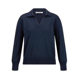 Peter Hahn - Polo-Pullover, blau, Gr. 42 / M - Baumwolle